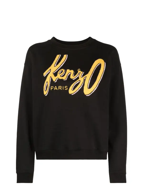 Kenzo Archive Logo-embroidered Sweatshirt - Black