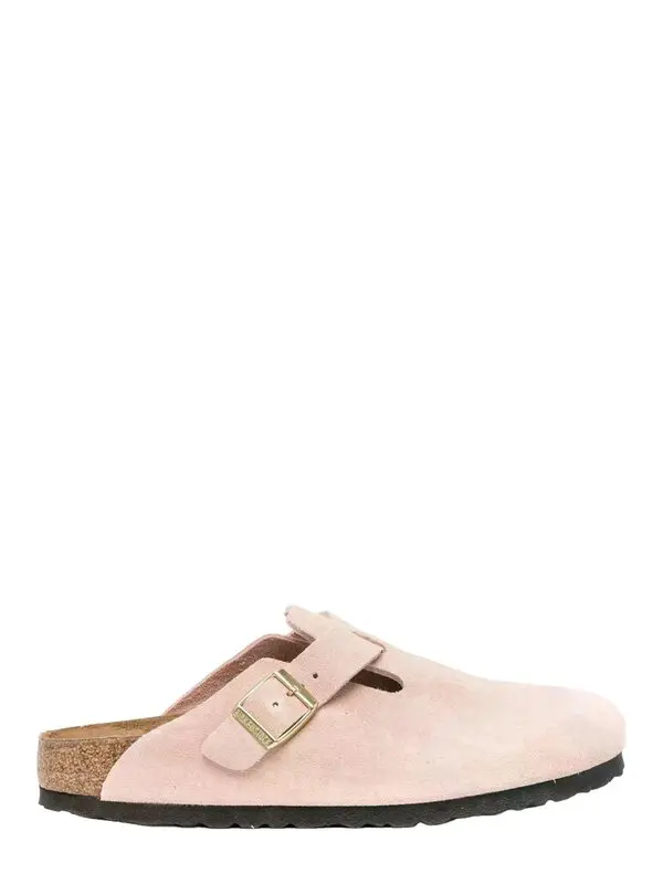 BIRKENSTOCK Boston Suede Clogs - Pink