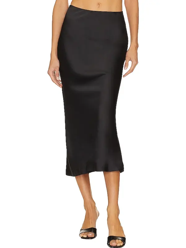 Norma Kamali X Bias Obie Midcalf Skirt - Black