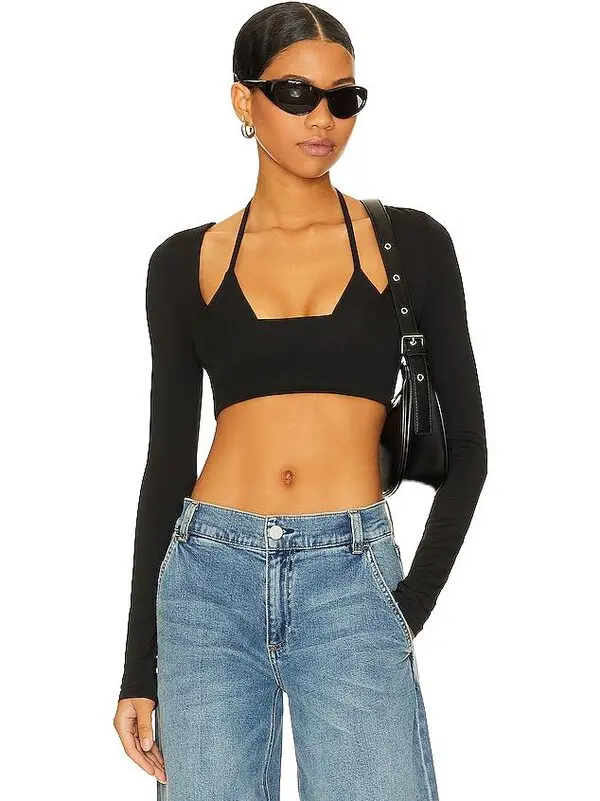 Superdown Ryker Crop Top - Black