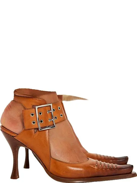 Jeffrey Campbell Presley Pointed Heels - Tan Ruboff