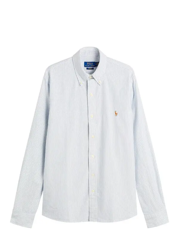 Polo Ralph Lauren Classic Bsr Oxford Button Down Shirt - Blue/white Stripe