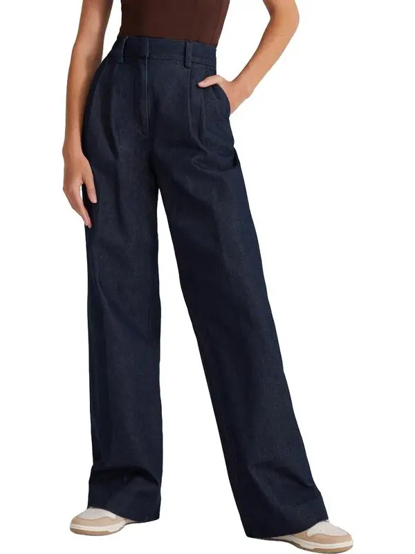 FAVORITE DAUGHTER Pleated Wide Leg Pants - Vienna