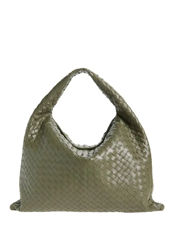 Bottega Veneta Large Hop Intrecciato Hobo Bag - 3293 Pickle-muse Brass
