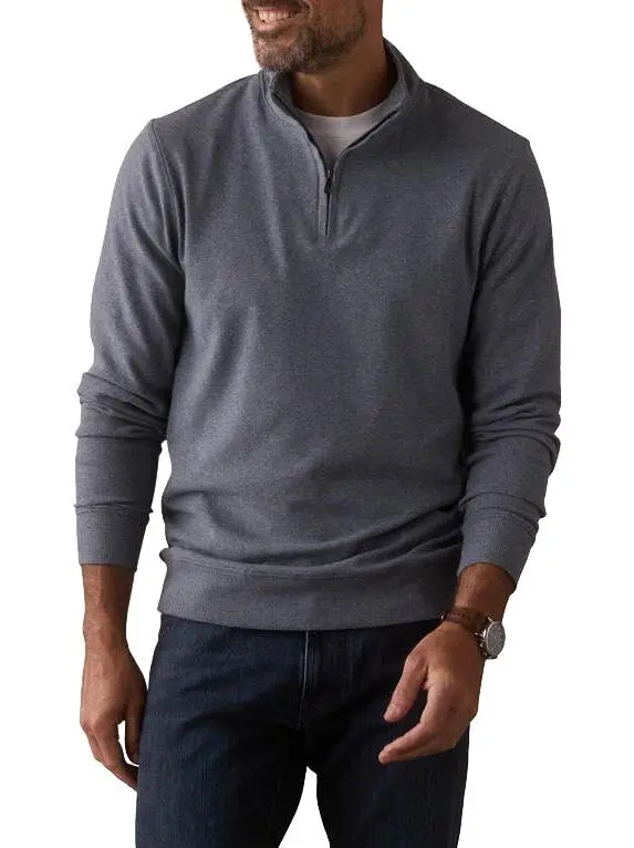 THE NORMAL BRAND Weekend Quarter Zip Top - Bluestone