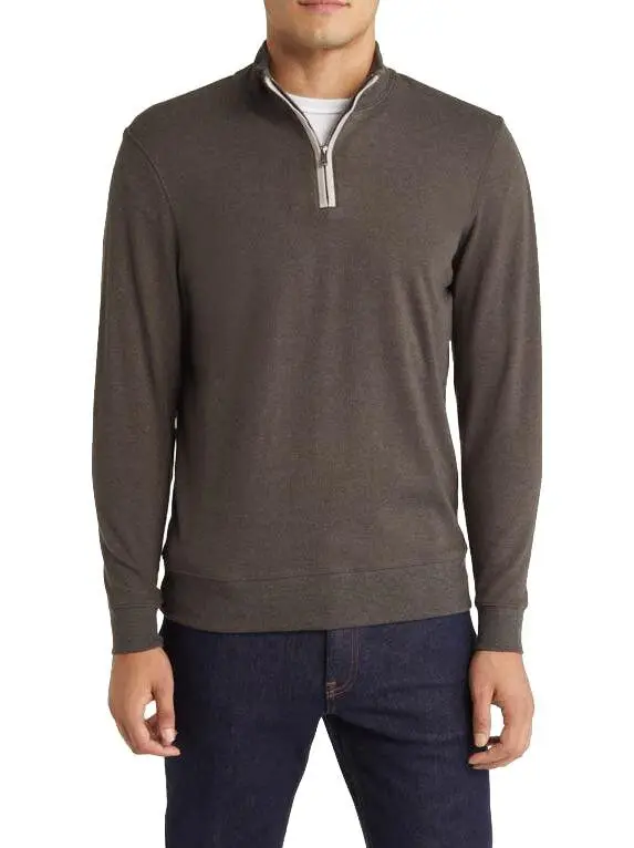THE NORMAL BRAND Weekend Quarter Zip Top - Charcoal