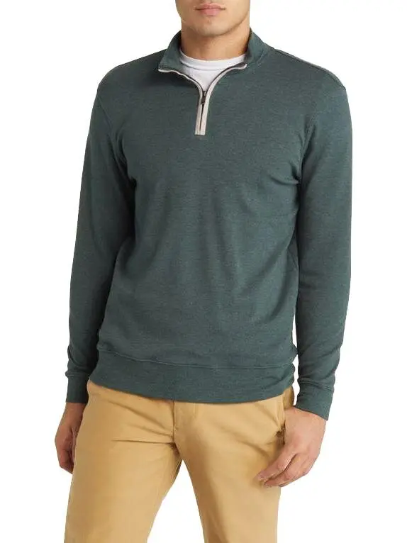 THE NORMAL BRAND Weekend Quarter Zip Top - Green Gables