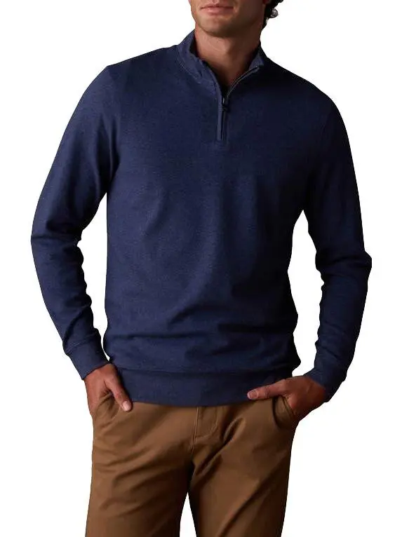 THE NORMAL BRAND Weekend Quarter Zip Top - Indigo Blue