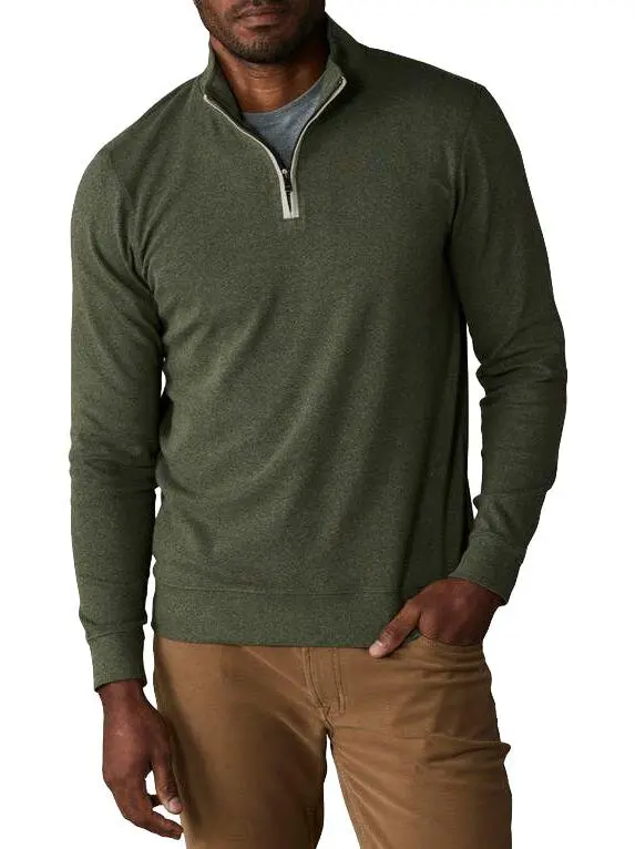 THE NORMAL BRAND Weekend Quarter Zip Top - Oakmoss