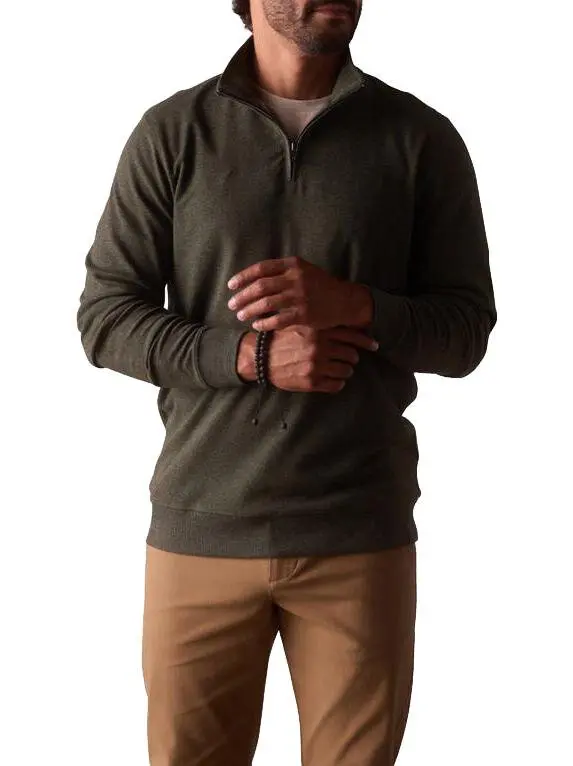 THE NORMAL BRAND Weekend Quarter Zip Top - Olive