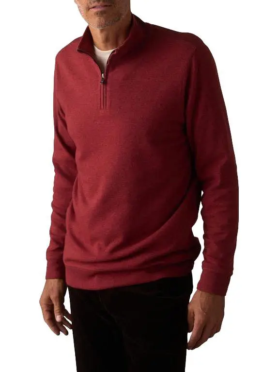 THE NORMAL BRAND Weekend Quarter Zip Top - Redwood