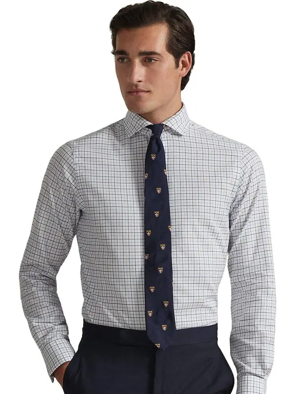 Ralph Lauren Classic Fit Tattersall Twill Shirt - White Blue Multi