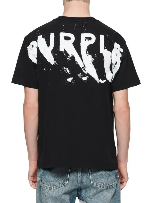PURPLE BRAND Apos;s Painted Wordmark Tee - Black