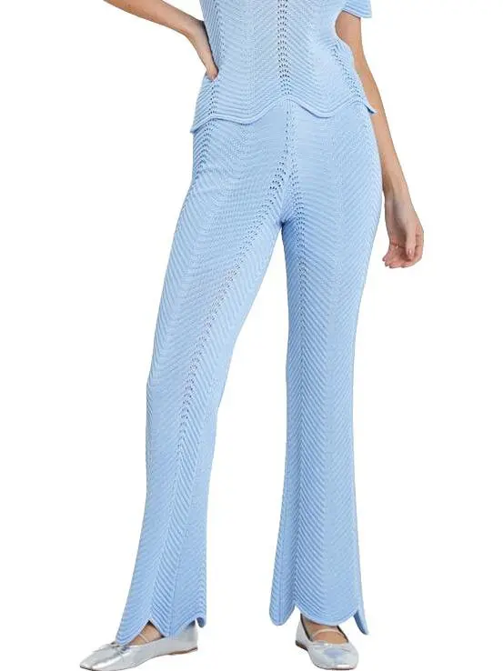 English Factory Wavy Knit Pants - Powder Blue