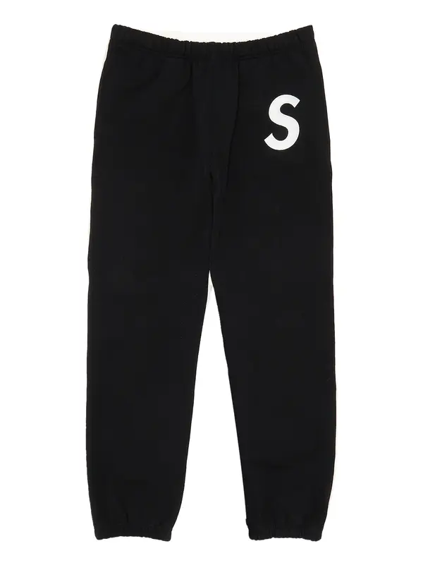 Supreme S Logo Split Sweatpants - Black