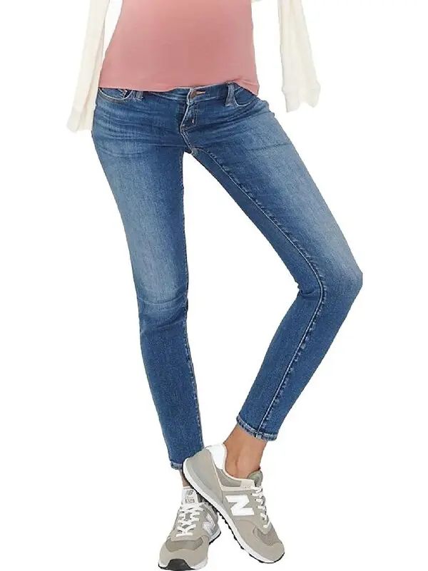 Hatch Collection Slim Maternity Jean - Blue