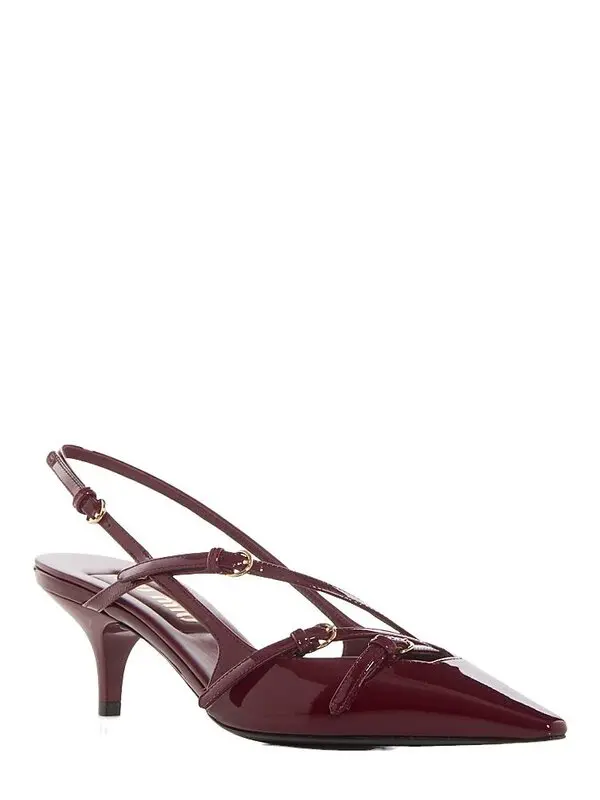 Miu Miu Pointed Toe Slingback Sandals - Porpora