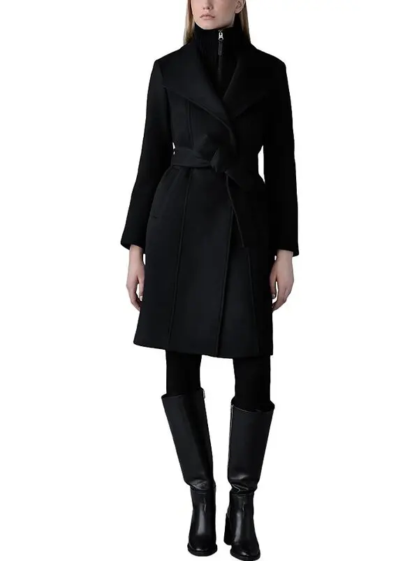 Mackage Norita Belted Wool Coat - Black