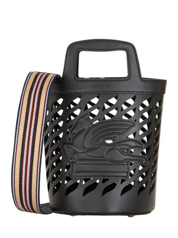 Etro Coffa Leather Bucket Bag - Black
