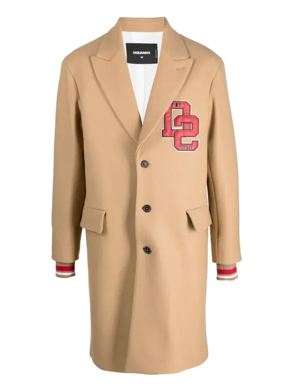 Dsquared2 Patch Detail Coat - Neutrals