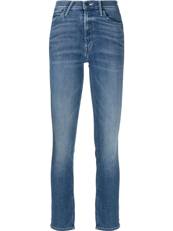MOTHER The Dazzler Mid-rise Slim Jeans - Blue