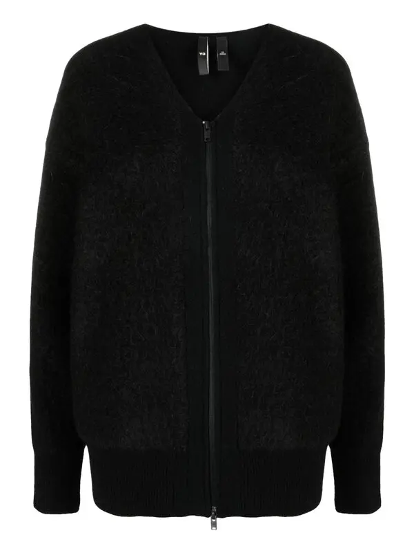 Y3 V-neck Knitted Jacket - Black