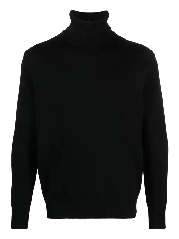 BALLANTYNE Roll-neck Wool Jumper - Black