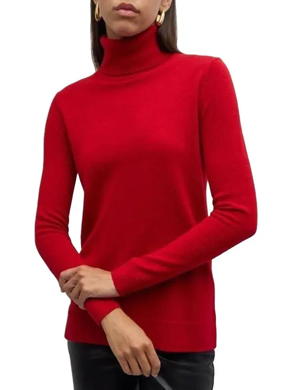 Neiman Marcus Turtleneck Top - Red