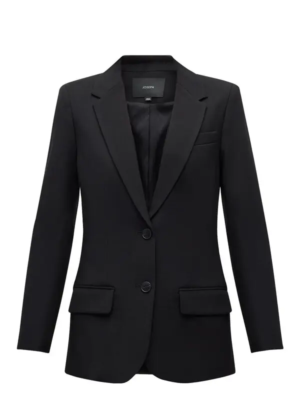 JOSEPH Jackie Single-breasted Stretch Wool Blazer - Black