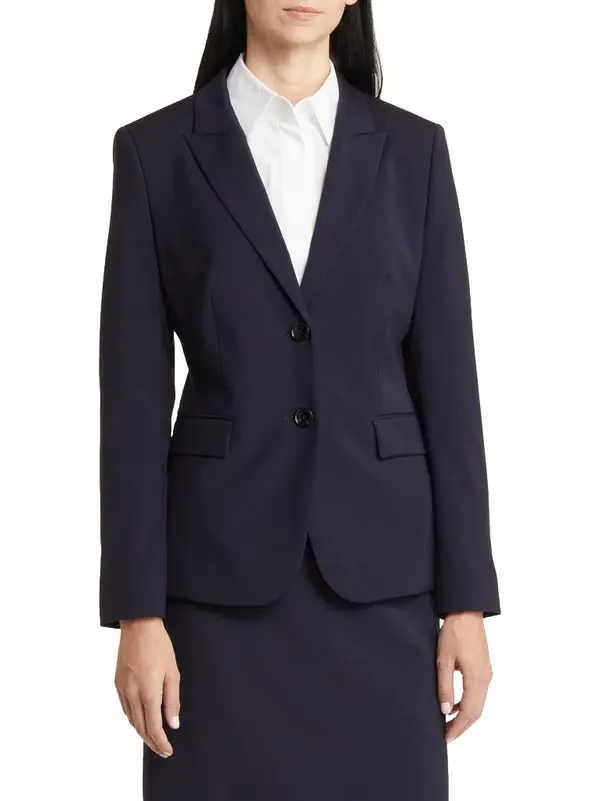 BOSS Juleah Virgin Wool Blazer - Sky Captain