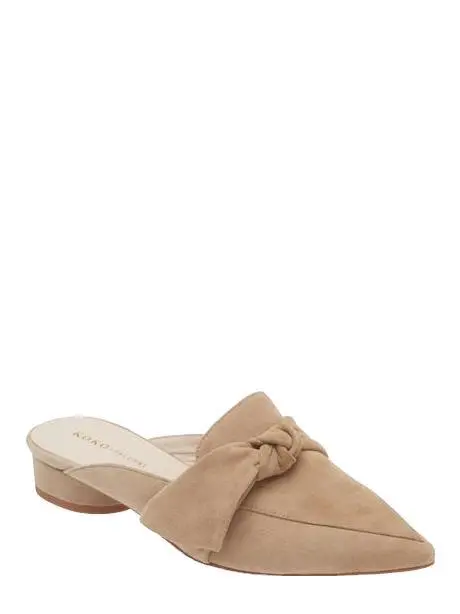 KOKO + PALENKI Quantum Pointed Toe Mule - Camel Suede