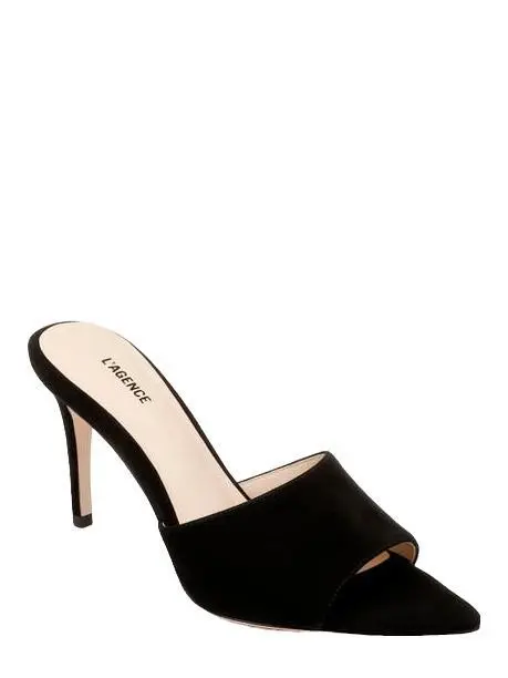 L'Agence Lolita Pointed Toe Sandal - Blacksuede