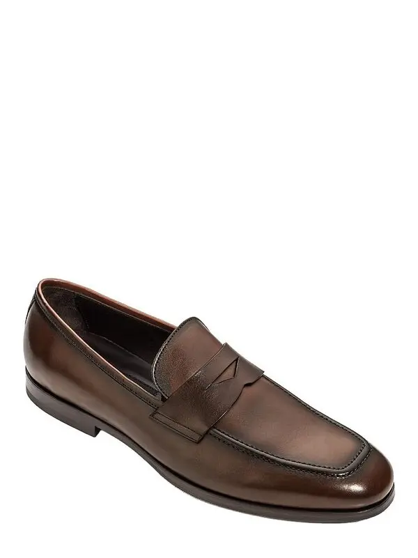 To Boot New York Ronny Apron-toe Penny Loafers - Bruciato