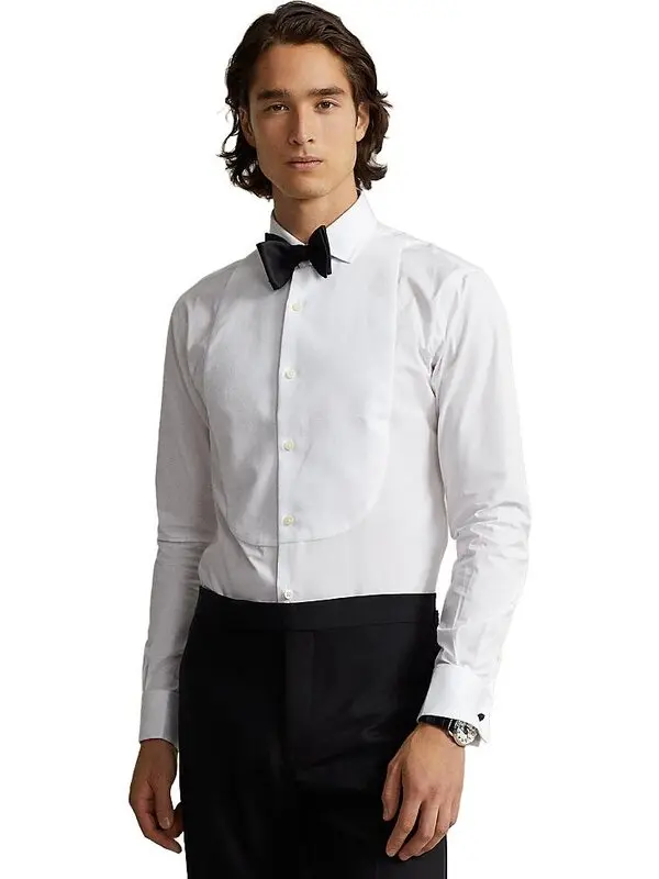 Polo Ralph Lauren Poplin Custom Fit Tuxedo Shirt - White