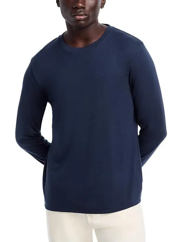 Theory Essential Tee Long Sleeve In Anemone Milano - Baltic