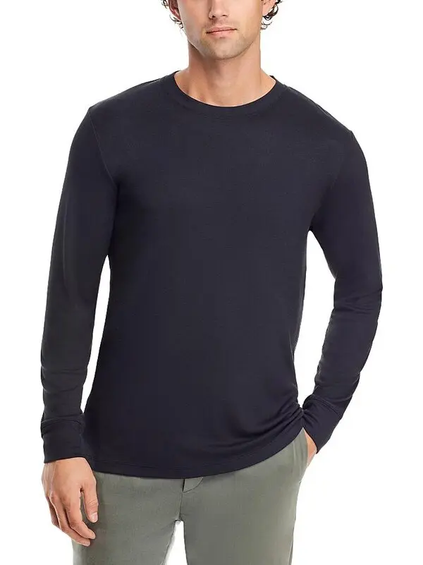 Theory Essential Tee Long Sleeve In Anemone Milano - Black