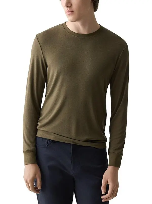 Theory Essential Tee Long Sleeve In Anemone Milano - Duffle