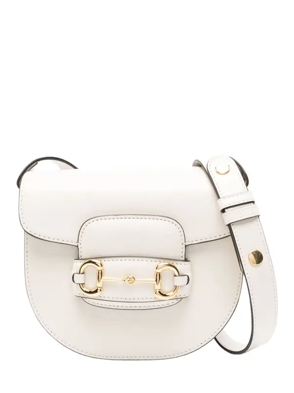 Gucci Mini Horsebit 1955 Shoulder Bag - White