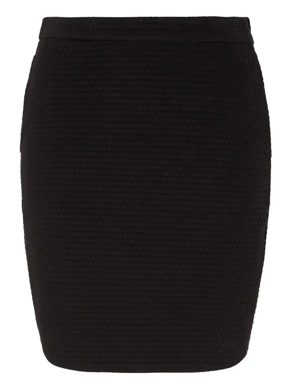 Emporio Armani Textured Mini Skirt - Black