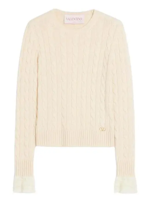 Valentino Garavani Cashmere Jumper - Birch/ivory