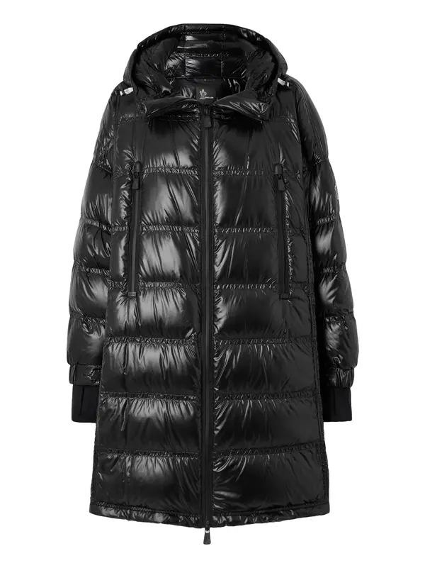 Moncler Rochelair Hooded Padded Quilted Shell Down Parka - Black