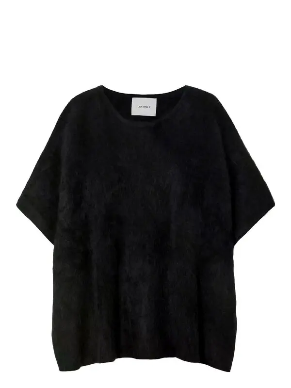 LISA YANG Fie Brushed-cashmere Top - Black