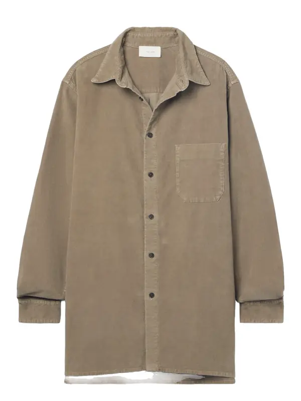 THE ROW Idro Oversized Cotton-blend Corduroy Shirt - Brown