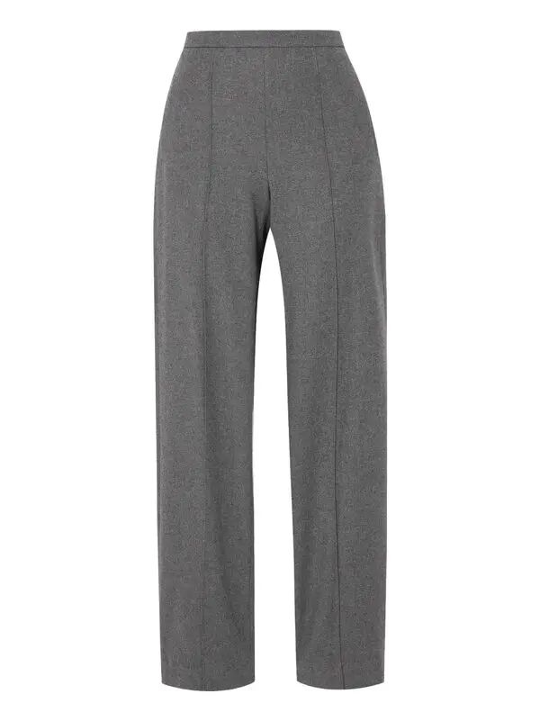 Vince Brushed Knitted Straight-leg Pants - Gray