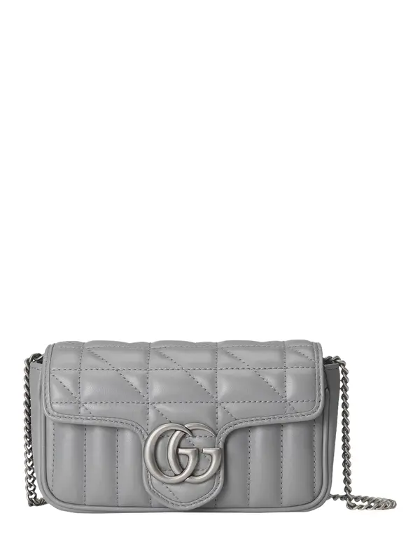 Gucci Gg Marmont Super Mini Bag - Grey
