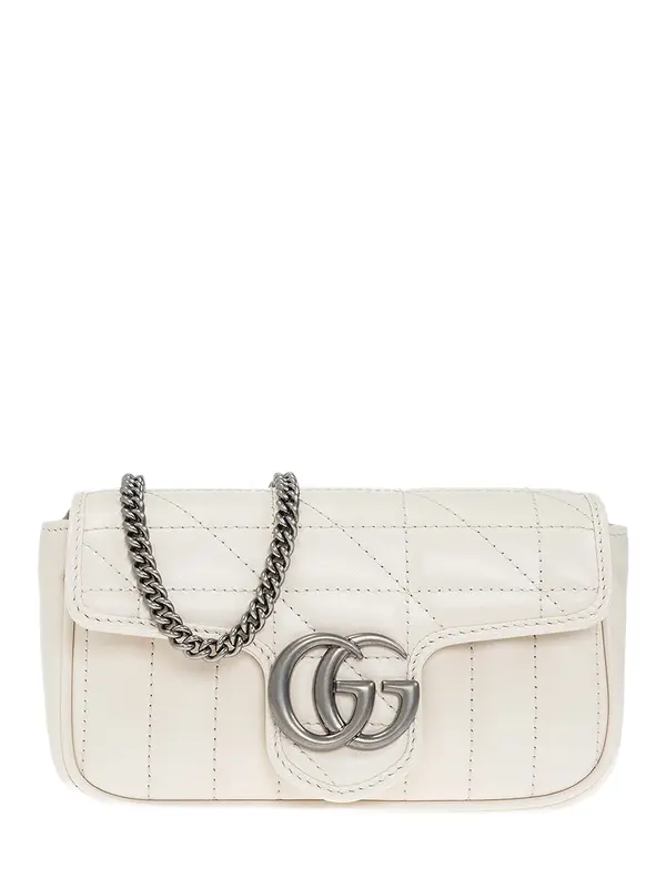 Gucci Gg Marmont Super Mini Bag - White