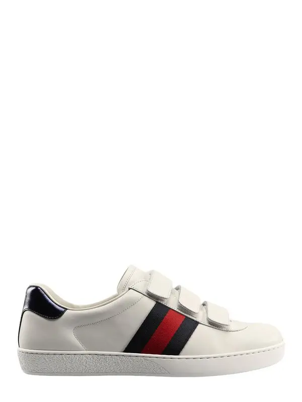 Gucci Low-top Sneakers With Grip-strap - White