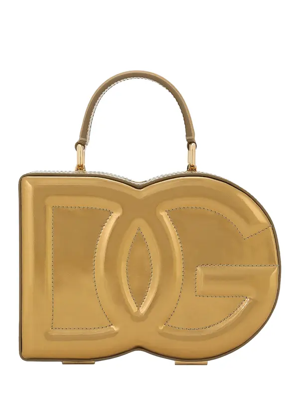 Dolce & Gabbana Dg Logo Bag Box Handbag - Gold