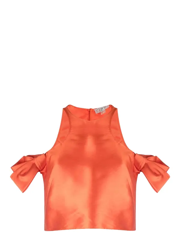 GEMY MAALOUF Cold-shoulder Top - Orange