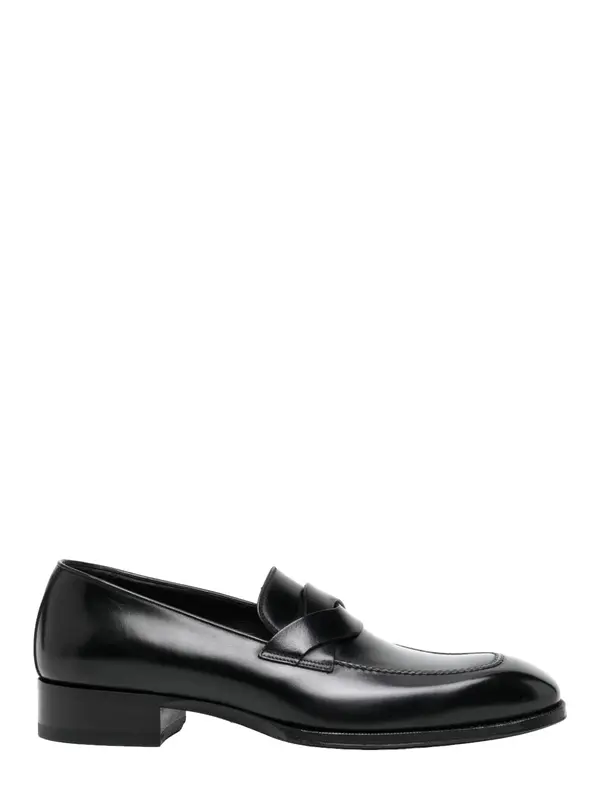 TOM FORD Leather Loafers - Black